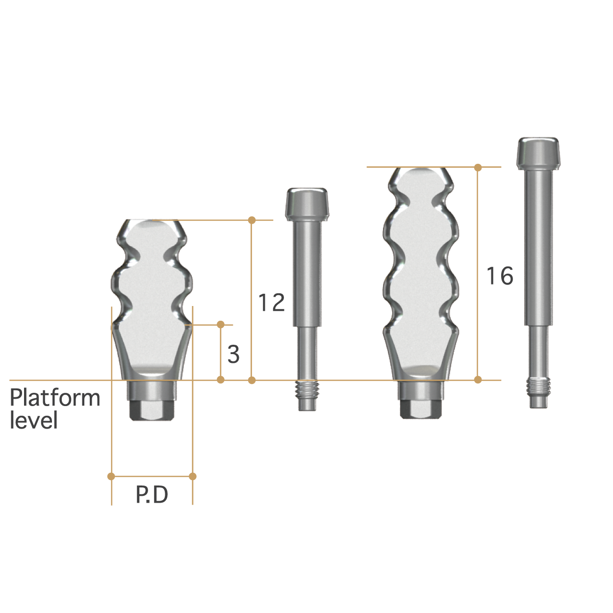 MEGAGEN / Transfer Impression Coping [AR] φ4/ H=16